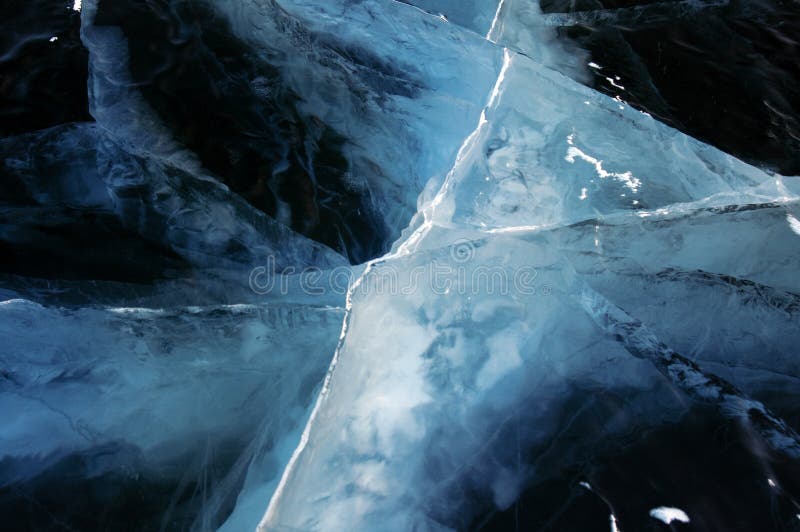 Ice on the Surface of Lake Baikal Stock Photo - Image of lake, climate ...