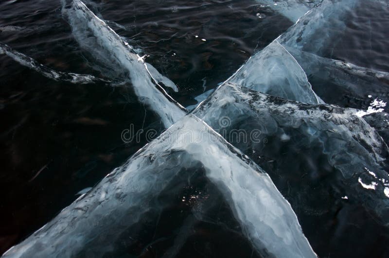 Ice on the Surface of Lake Baikal Stock Photo - Image of nature, coast ...