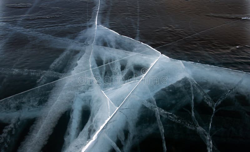 Ice on the Surface of Lake Baikal Stock Image - Image of lake, asia ...