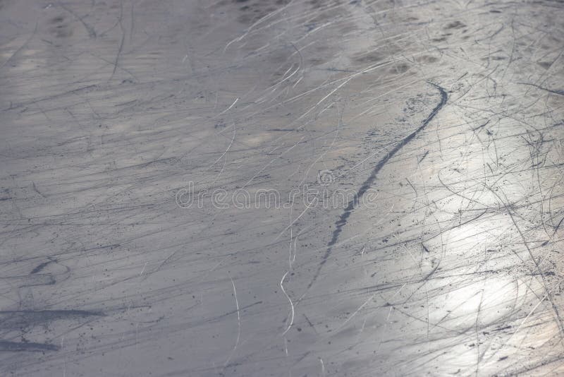 Ice Surface and Skate Scratches Stock Photo - Image of sports, smooth ...