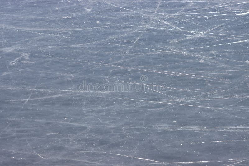 Ice Surface and Skate Scratches Stock Photo - Image of light, skating ...