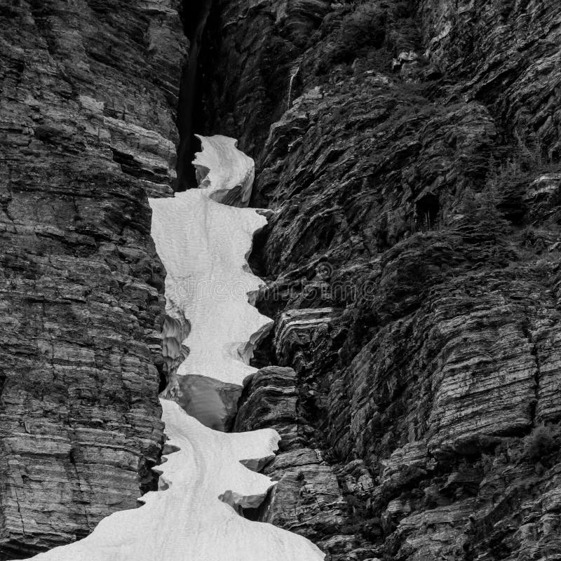 Ice Suspended in Rocky Crevasse Stock Photo - Image of park, melt: 75005400