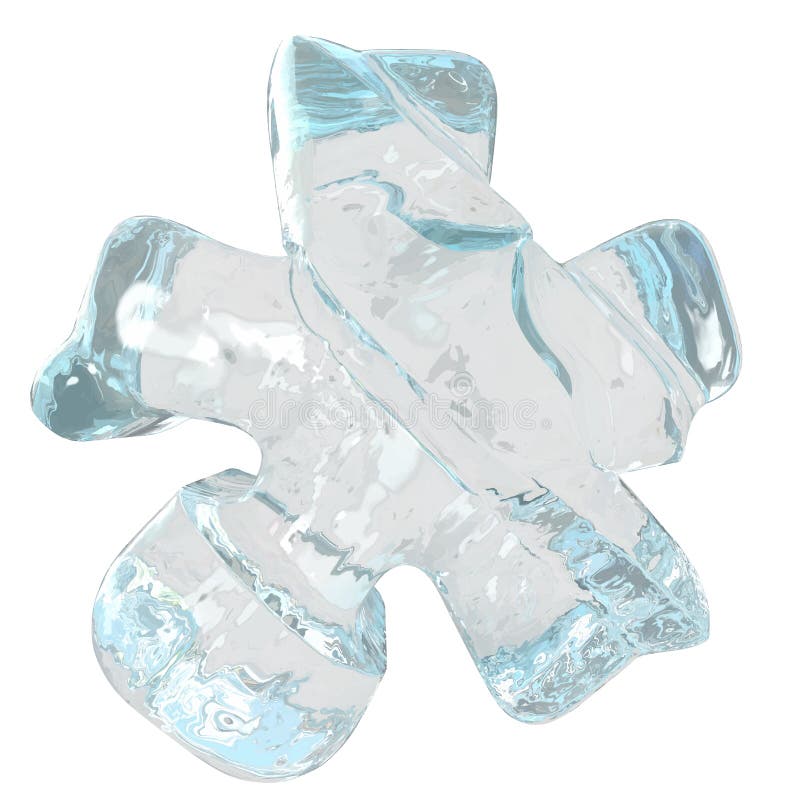 Ice Symbol with Diagonal Thick Straps Stock Vector - Illustration of ...