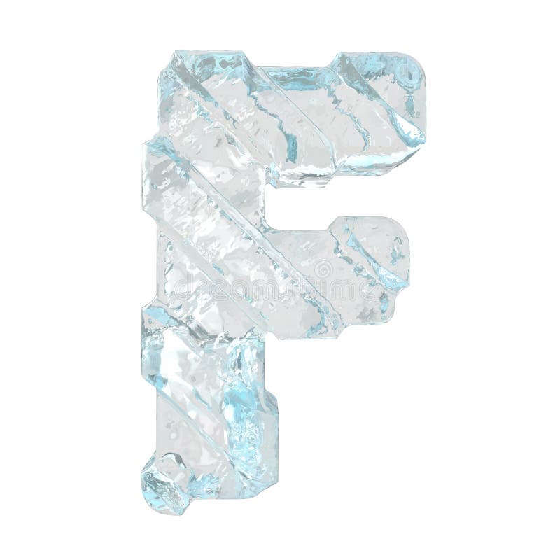 Ice Symbol with Diagonal Thick Straps. Letter F Stock Vector ...