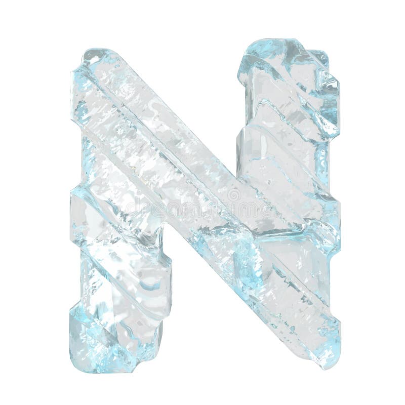 Ice Symbol with Diagonal Thick Straps. Letter N Stock Vector ...