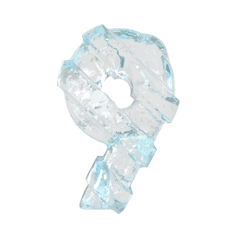 Ice Symbol with Diagonal Thick Straps. Number 9 Stock Vector ...