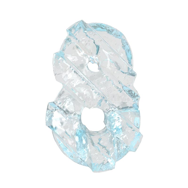 Ice Symbol with Diagonal Thick Straps. Number 8 Stock Vector ...