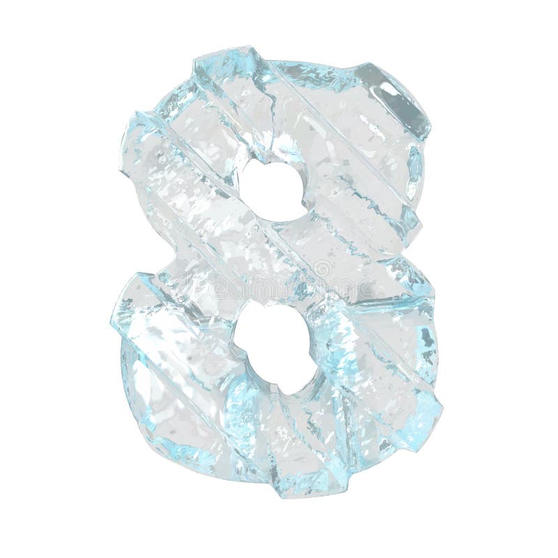 Ice Symbol with Diagonal Thick Straps. Number 8 Stock Vector ...