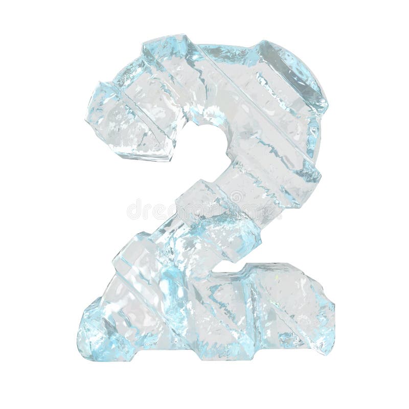 Ice Symbol with Diagonal Thick Straps. Number 2 Stock Vector ...
