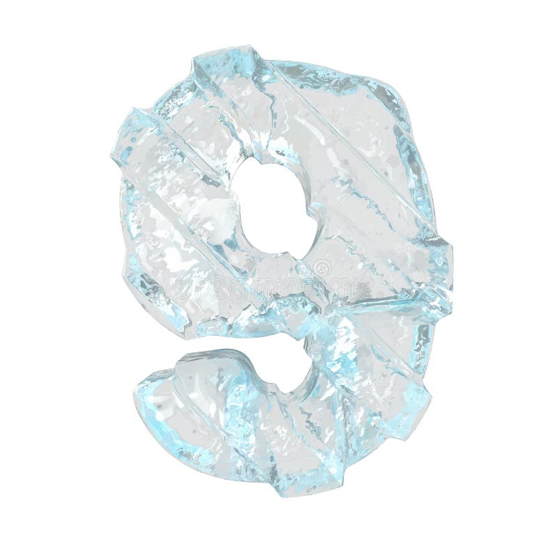 Ice Symbol with Diagonal Thick Straps. Number 9 Stock Vector ...