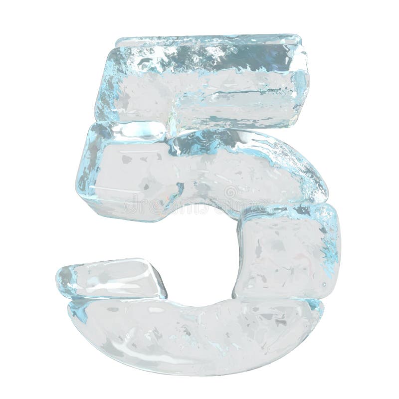 Ice Symbol Made of Horizontal Blocks. Number 5 Stock Vector ...