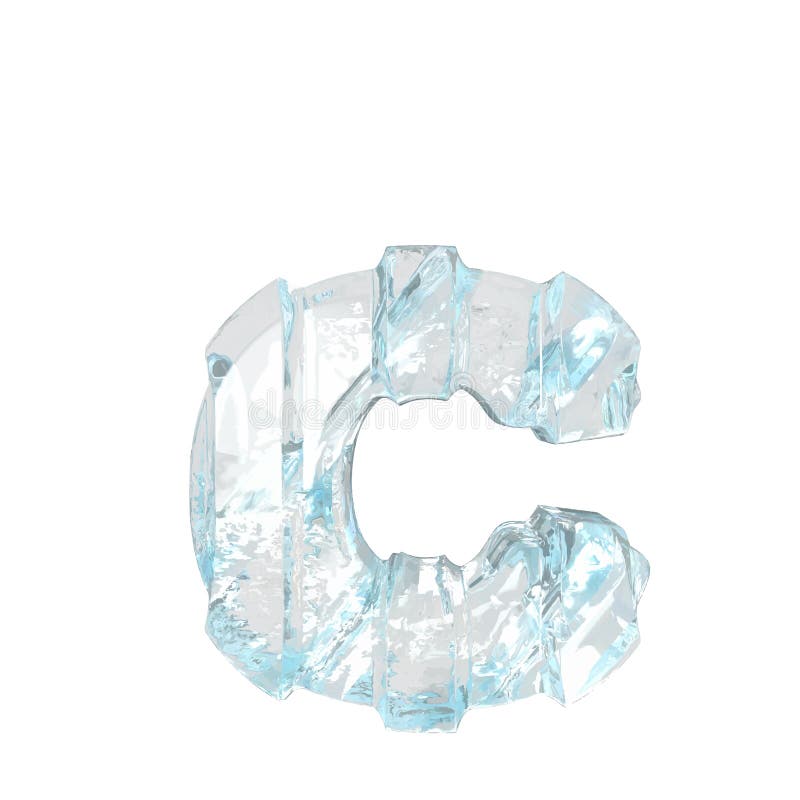 Ice Symbol with Thick Vertical Straps. Letter C Stock Vector ...