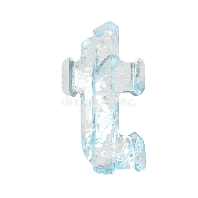 Ice Symbol with Thick Vertical Straps. Letter T Stock Vector ...