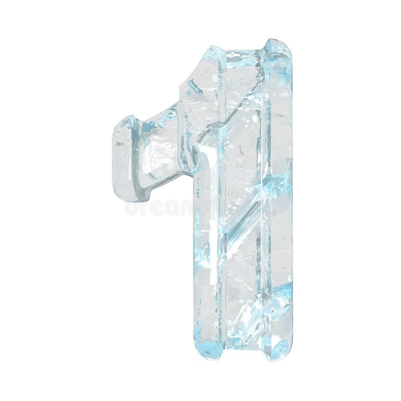 Ice Symbol with Thick Vertical Straps. Number 1 Stock Vector ...