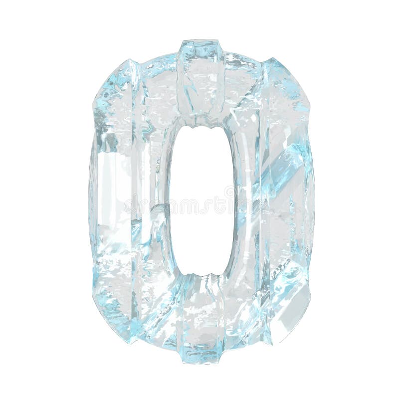 Ice Symbol with Thick Vertical Straps. Number 0 Stock Vector ...
