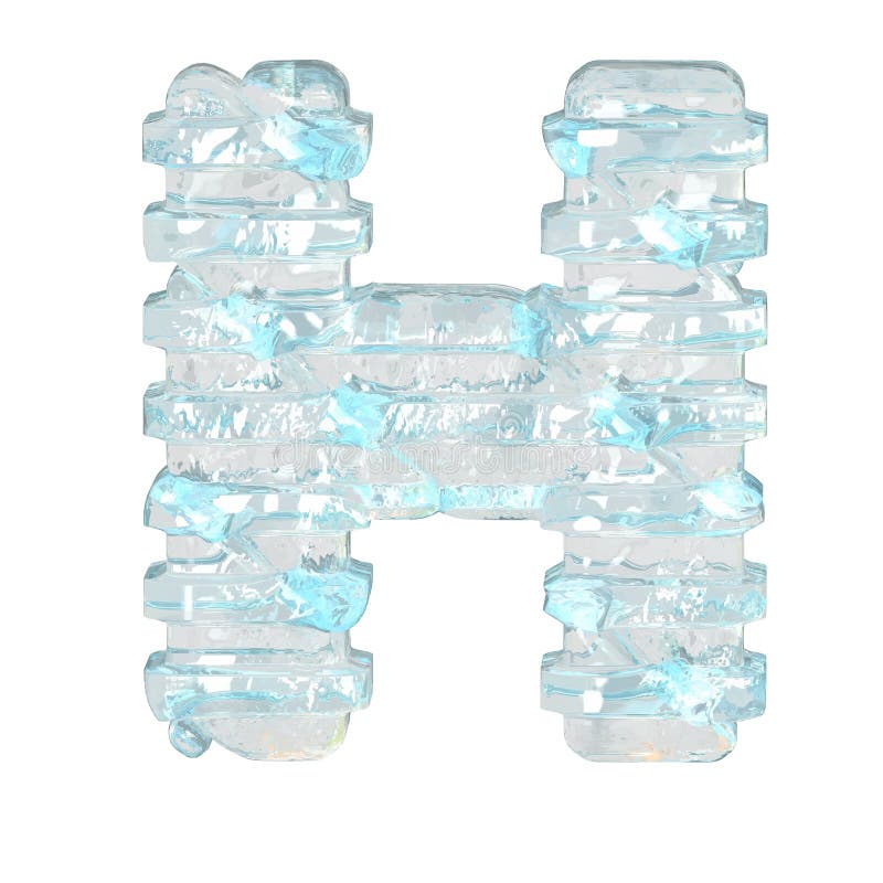 Ice Font Letter H 3d Stock Illustrations – 90 Ice Font Letter H 3d ...