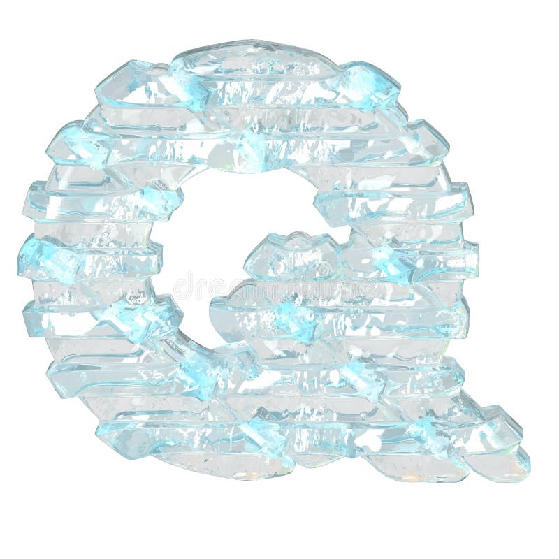 Ice Symbol with Thin Horizontal Straps. Letter Q Stock Vector ...