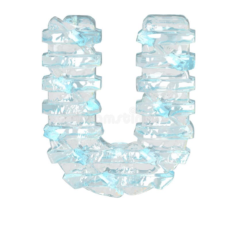 Ice Symbol with Thin Horizontal Straps. Letter U Stock Vector ...
