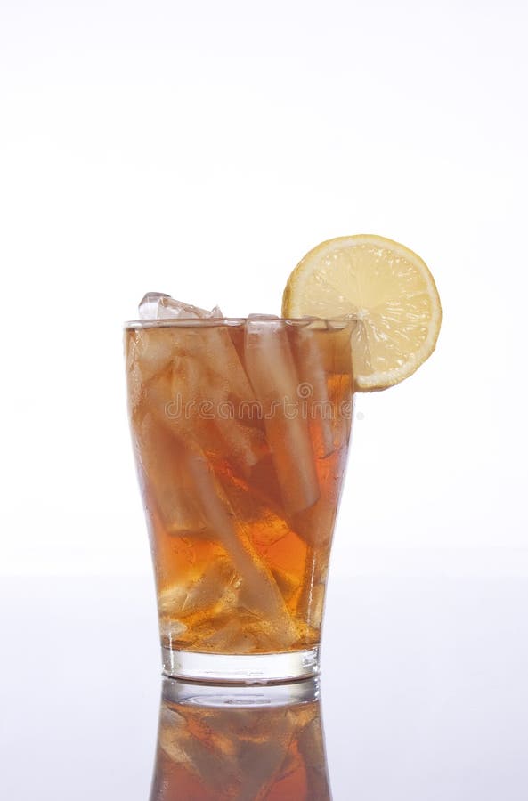 Half Empty Drink of Iced Tea Stock Photo - Image of beverage ...