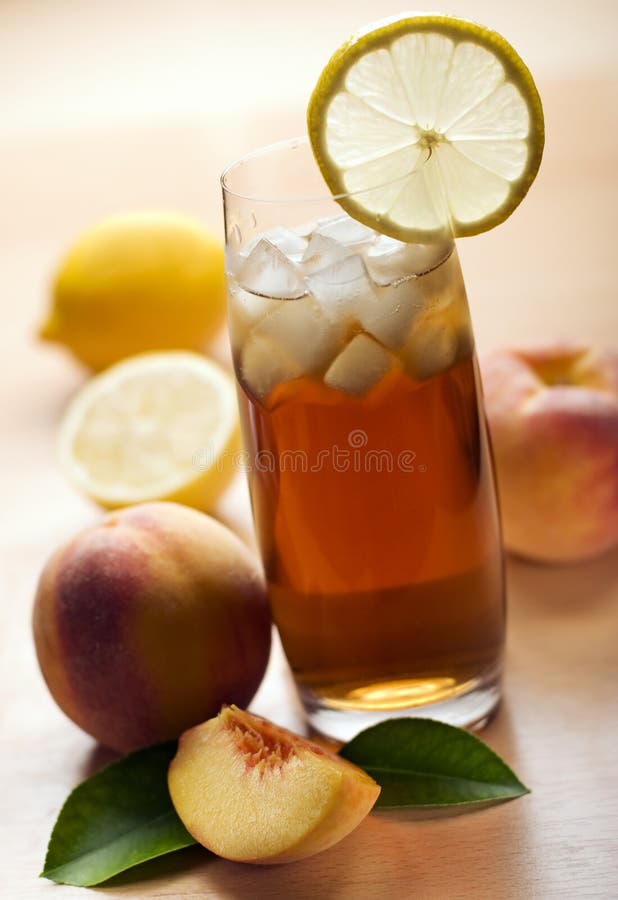Ice tea stock image. Image of peach, beverages, lemon - 5906089