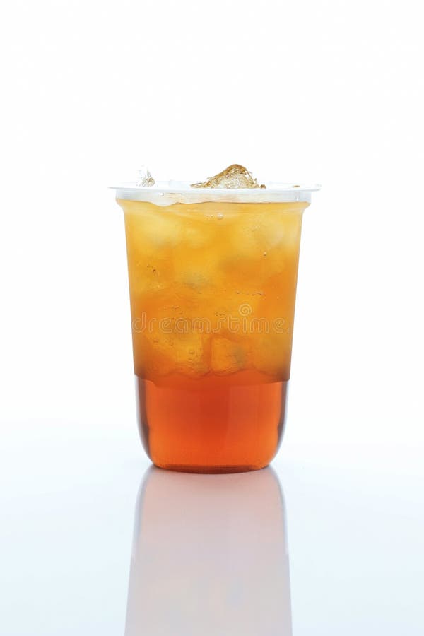 Ice Tea on Disposable PLastic Cup Stock Image - Image of nonalcoholic ...
