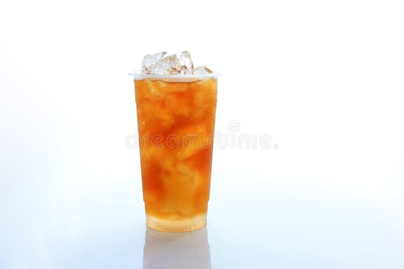 Ice Tea Es Teh on Plastic Cup To Go Stock Photo - Image of summer, food ...
