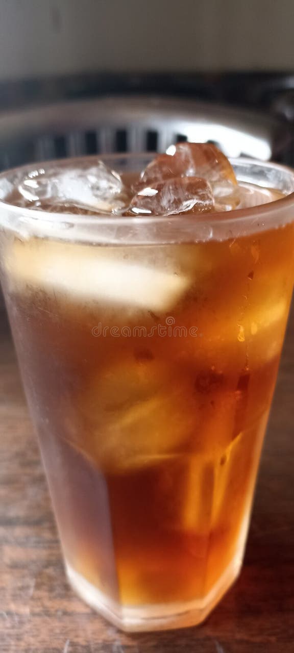 Ice Tea, Fresh and Cold with Some Ice Cube Stock Image - Image of ...
