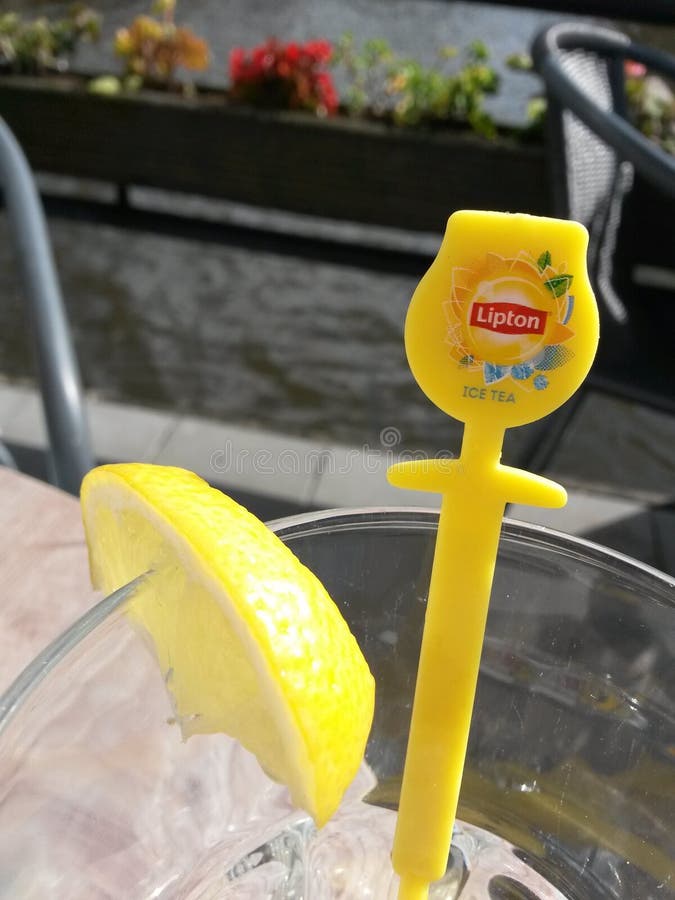 Ice tea editorial image. Image of lemon, stick, cold - 43407410