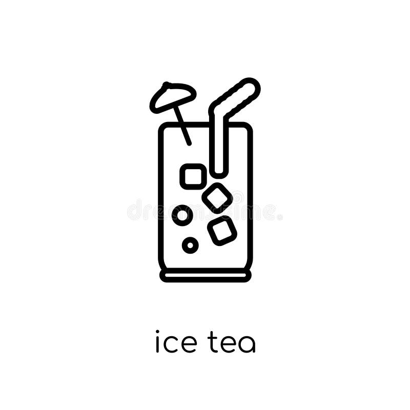 Ice Tea Icon from Drinks Collection. Stock Vector - Illustration of ...