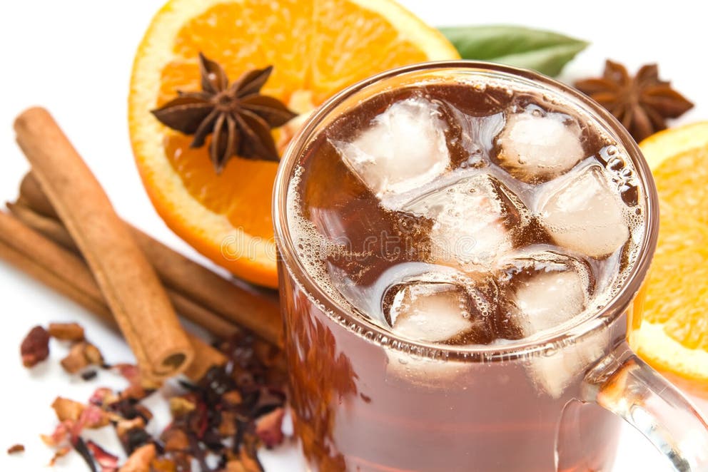 Ice tea with ingredients stock photo. Image of drink - 12670560