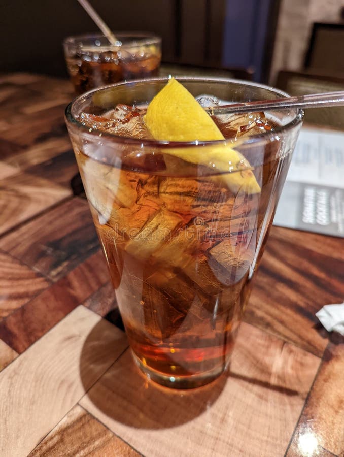 Ice tea lemon glass stock photo. Image of dish, dessert - 259223114