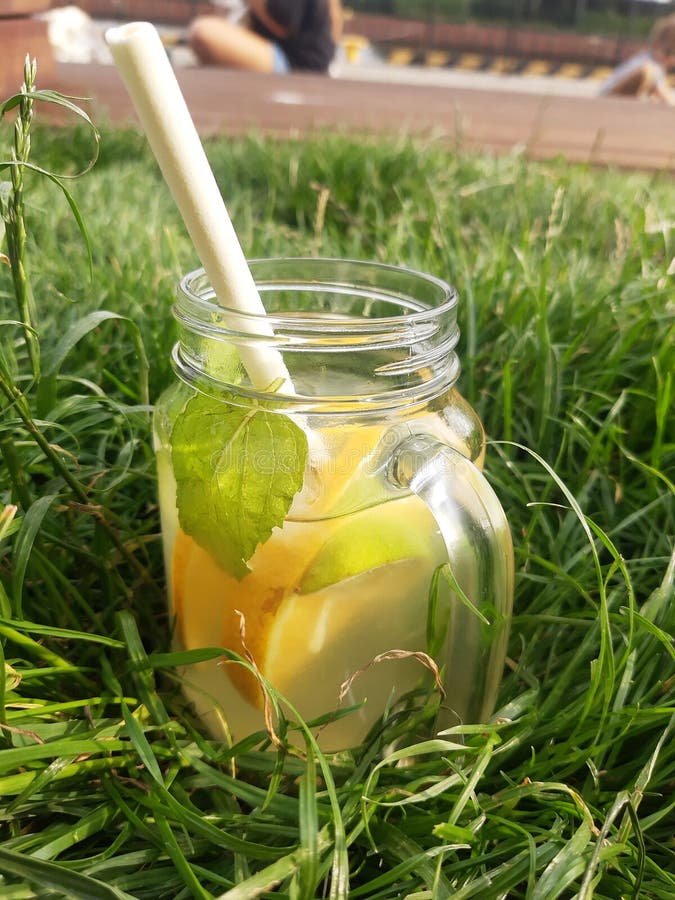 Ice Tea in Park Gda?sk Poland Stock Image - Image of gdask, bottle ...