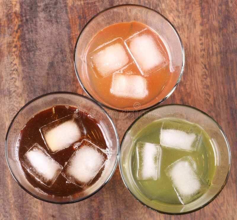 Ice tea with rocks stock photo. Image of color, brown - 14235674