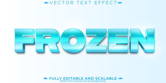 Ice Text Effect, Editable Iceberg and Snow Text Style Stock Vector - Illustration of typeface ...