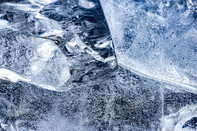 An Ice Texture Close Up in the Macro Detail Stock Image - Image of ...