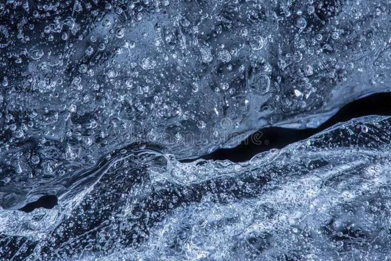 Ice Texture Close Up in the Macro Stock Photo - Image of outdoors ...