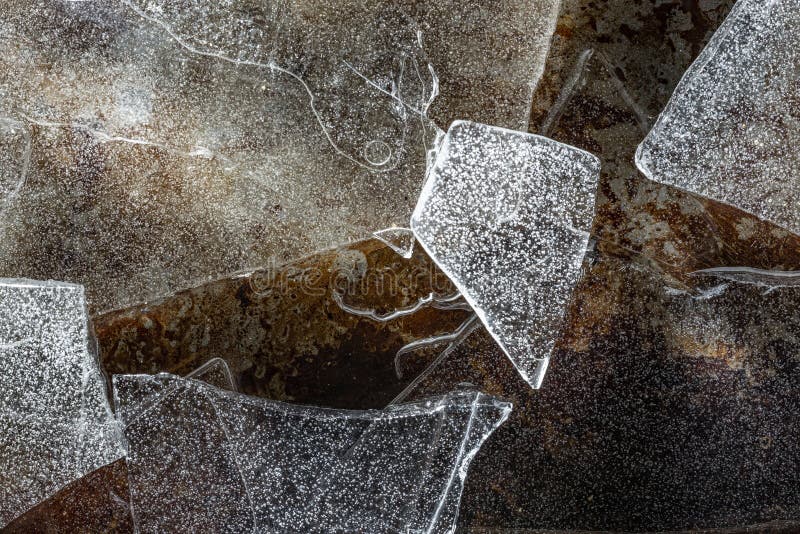 Ice Texture Close Up in the Macro Stock Photo - Image of outdoors ...