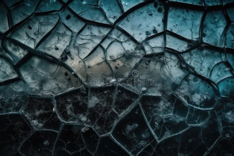Ice Texture, Cracked and Frozen. Cracked Ice Stock Illustration ...