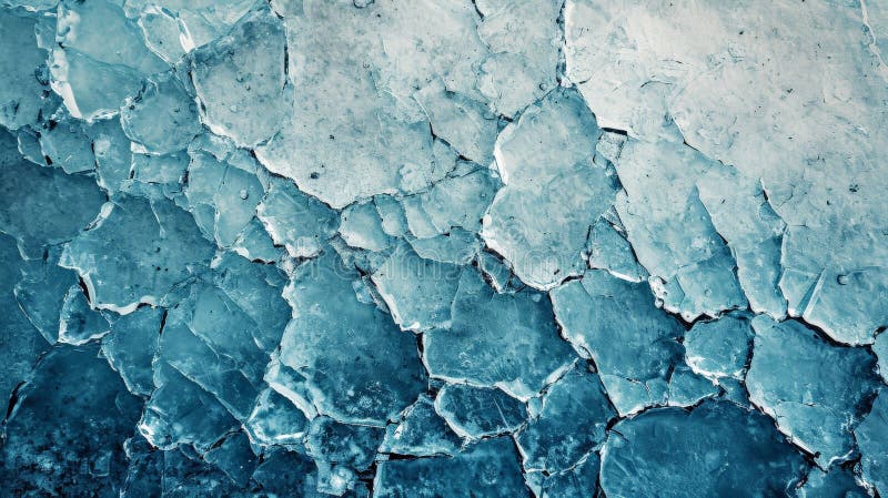 Ice Texture Cracks Abstract Blue Winter - AI Generated Stock ...