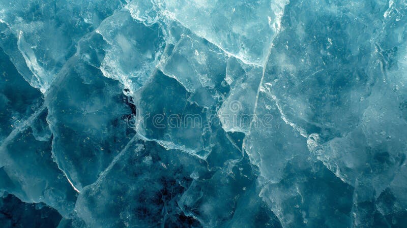Ice Texture Cracks Abstract Blue Winter - AI Generated Stock ...