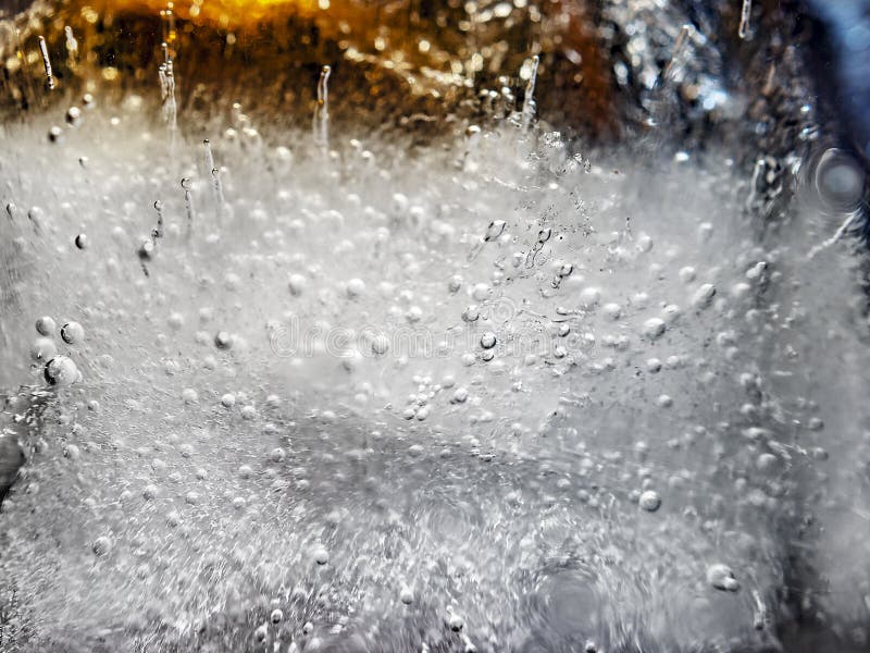 Ice Texture Details. Big Ice Cube in a Drink Stock Photo - Image of ...