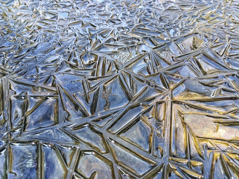 Ice Texture. Frozen River Surface. Background Nature. Stock Image ...