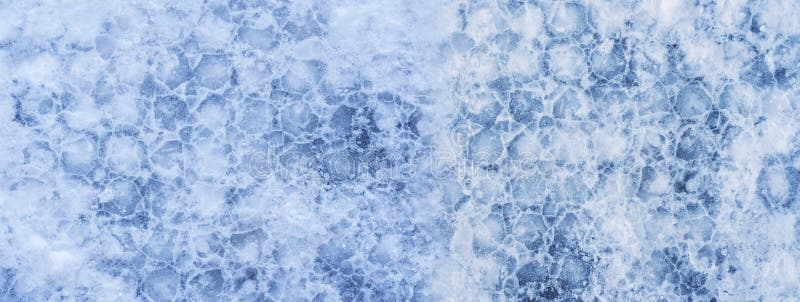 Ice Texture, Frozen Water Surface Panorama Stock Photo - Image of ...