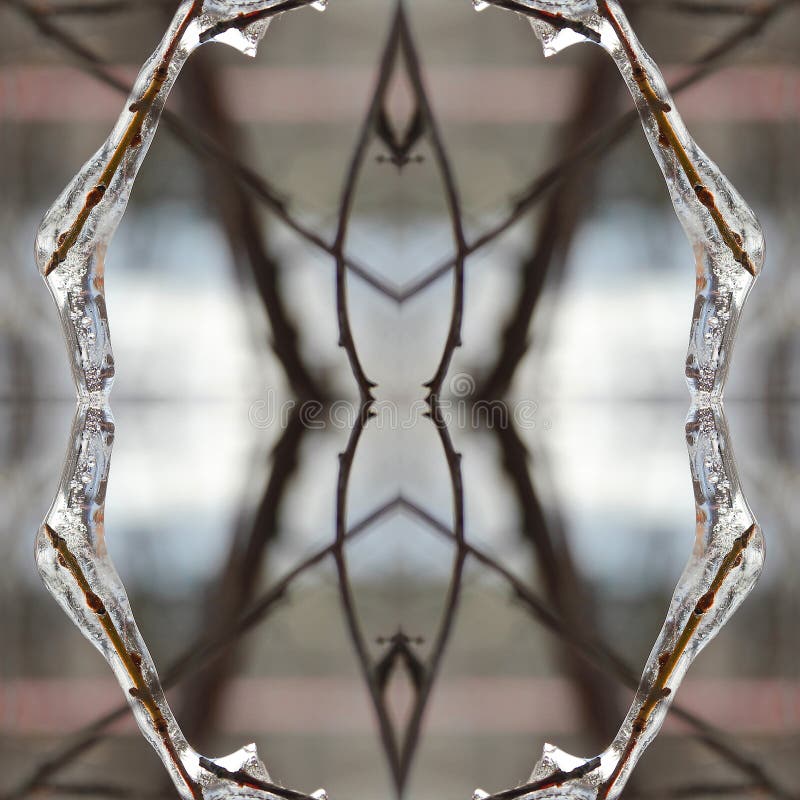 Ice Texture. Futuristic Seamless Pattern of Icicles on the Trees ...