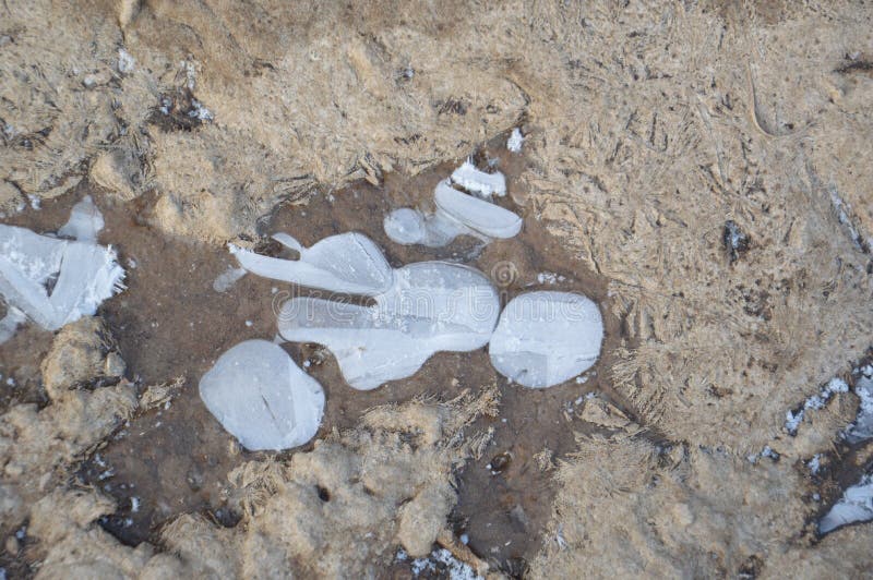 Ice Texture on the Ground Winter Patterns Stock Photo - Image of ...