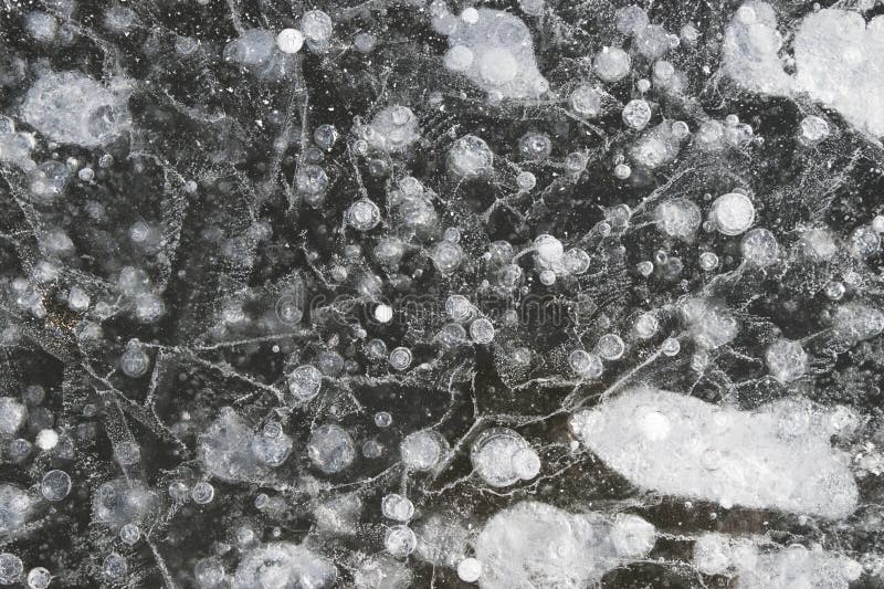 Ice Texture (pattern) of Frozen River from Frost in Winter with White ...