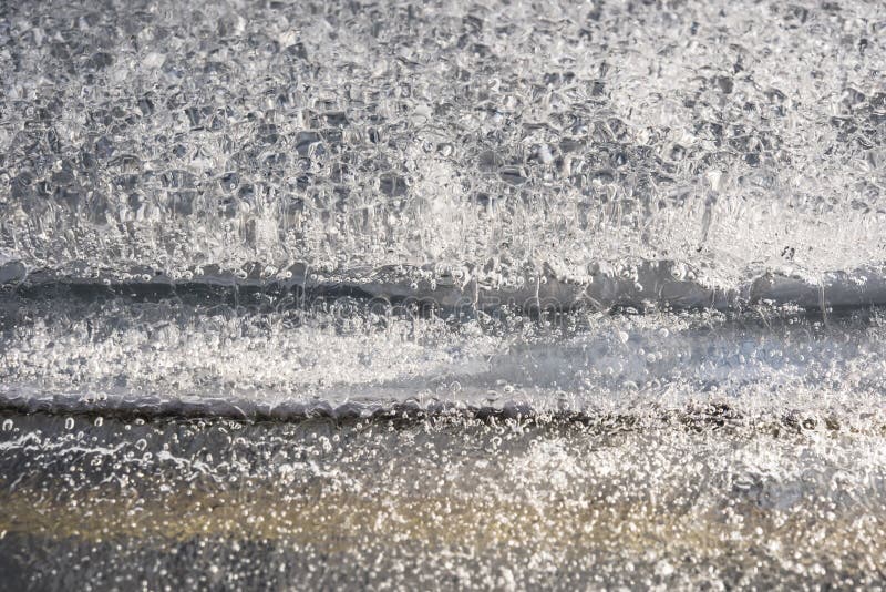 Ice Textures, Frozen Water on Cold Winter Day Stock Image - Image of ...