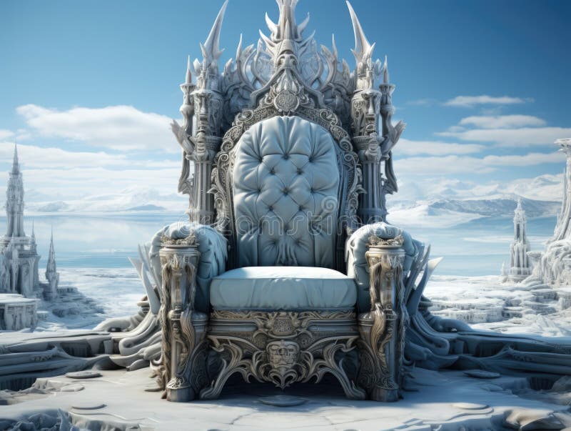 The Ice Throne. stock photo. Image of royalty, indoor - 298971172