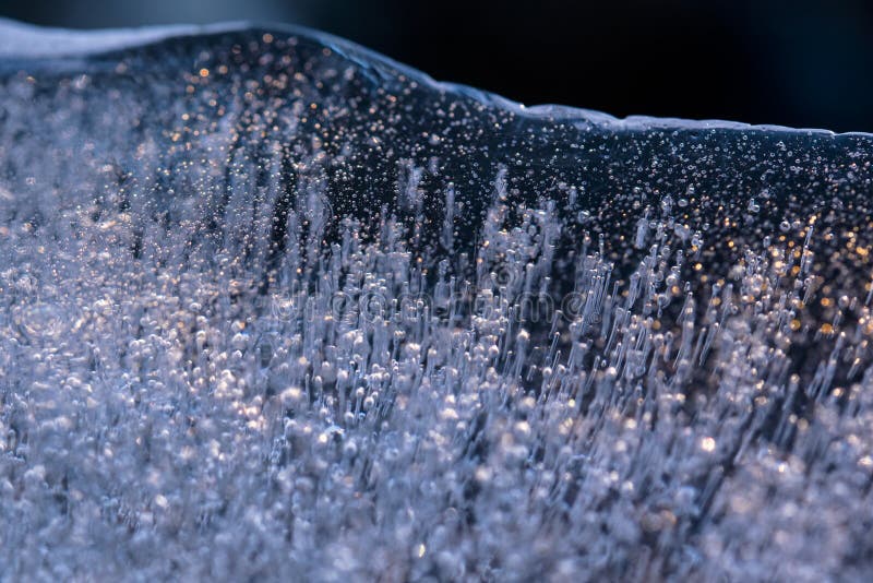 Ice with tiny bubbles stock image. Image of background - 84539325