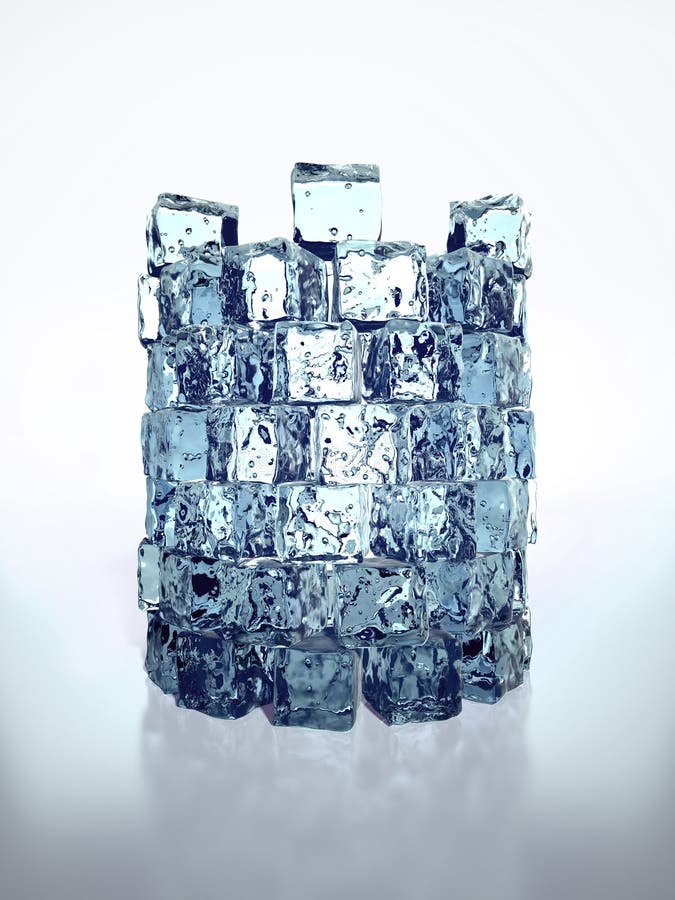 Ice Cube Tower stock illustration. Illustration of alcohol - 5223054